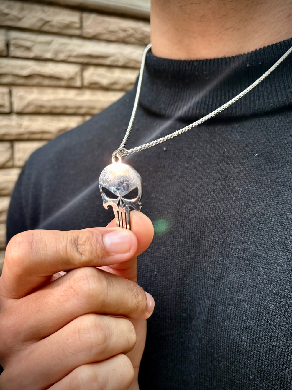 The skull punisher pendant with chain (Limited edition) – Gonzo