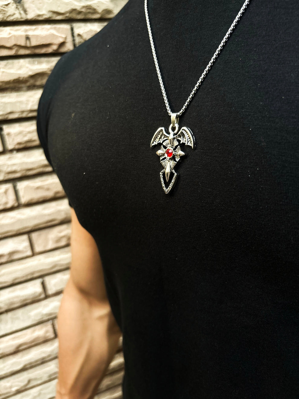 Vampire cross pendant with chain (Limited Edition) – Gonzo